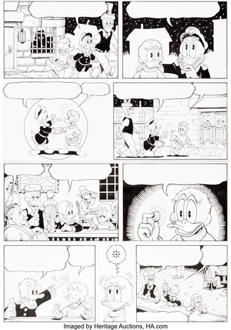 Don Rosa Anders And Co. Donald Duck Company 1992-33 Story Page 21 Original Art Egmont, 1992 ...